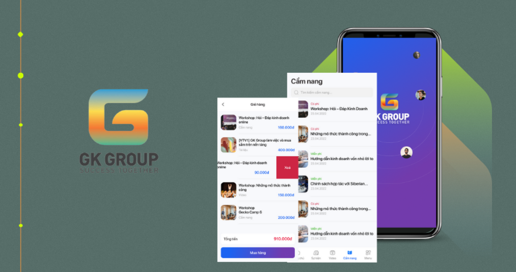 Thiết kế ứng dụng chia sẻ thông tin nội bộ GK Group - Thiết kế website ...